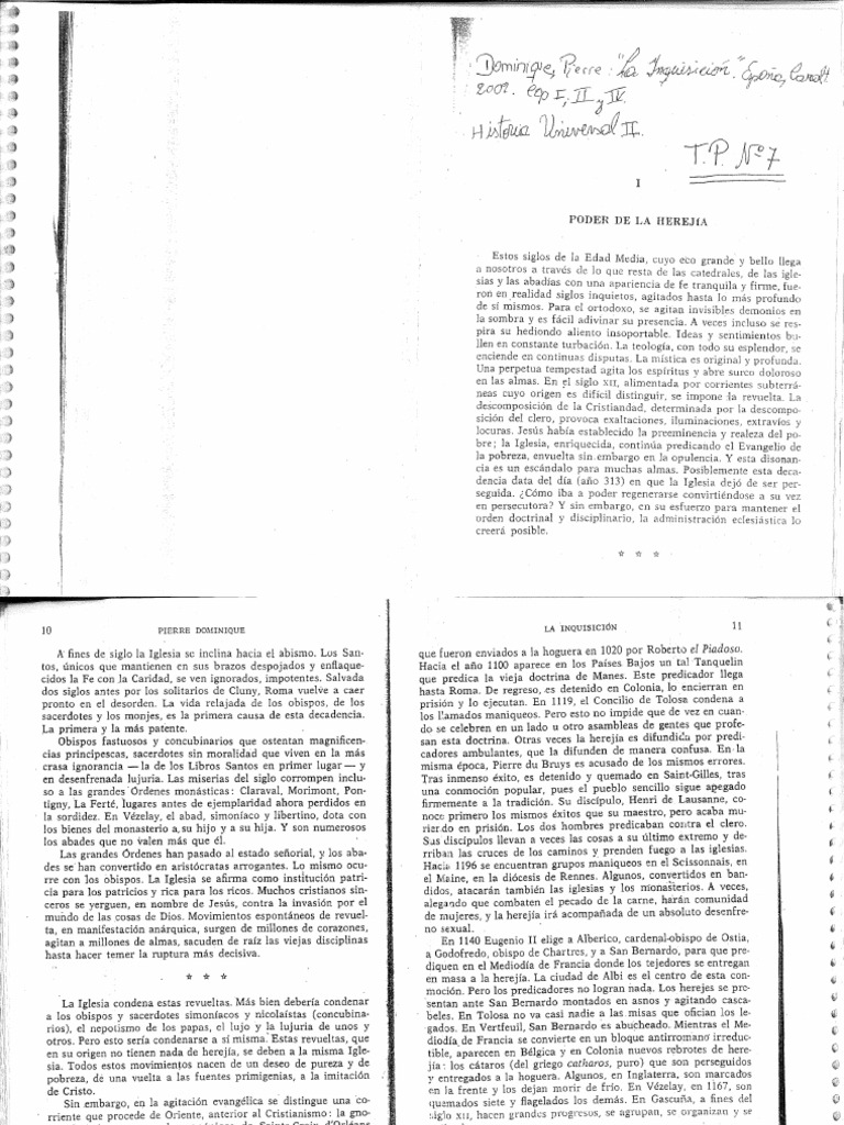 Dominique, Pierre La Inquisición | PDF