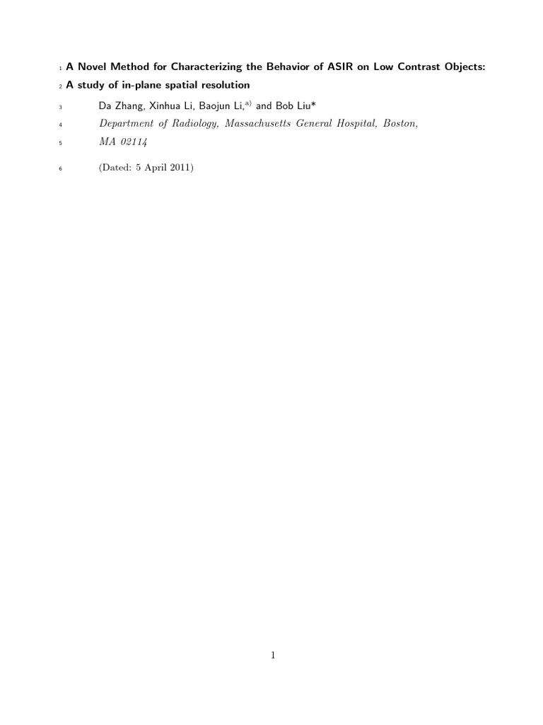 A Novel Method For Characterizing The Behavior of ASIR On Low Contrast Objects: 2 A Study of In ...