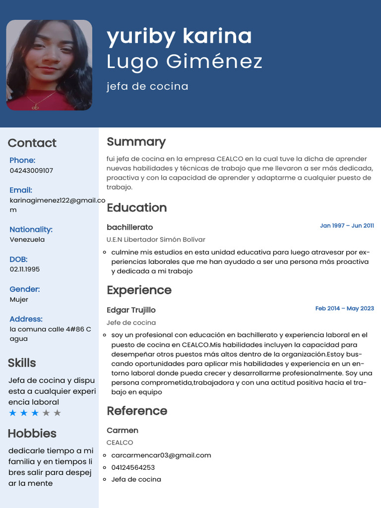 Yuriby Karina - Resume - 724 | PDF