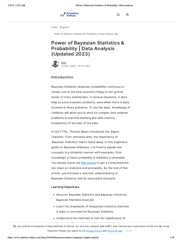 Power of Bayesian Statistics & Probability - Data Analysis | PDF | Statistics | Bayesian Inference