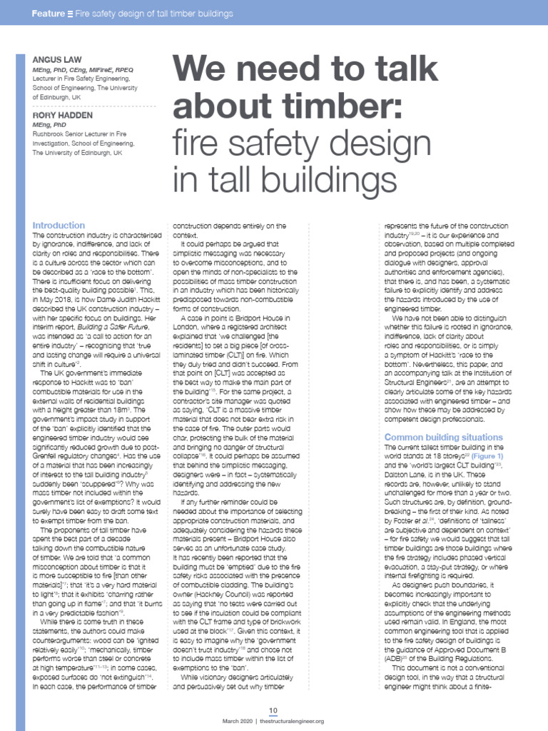 Timber Fire Safety Design in Tall Buildings | PDF | Combustion | Fires