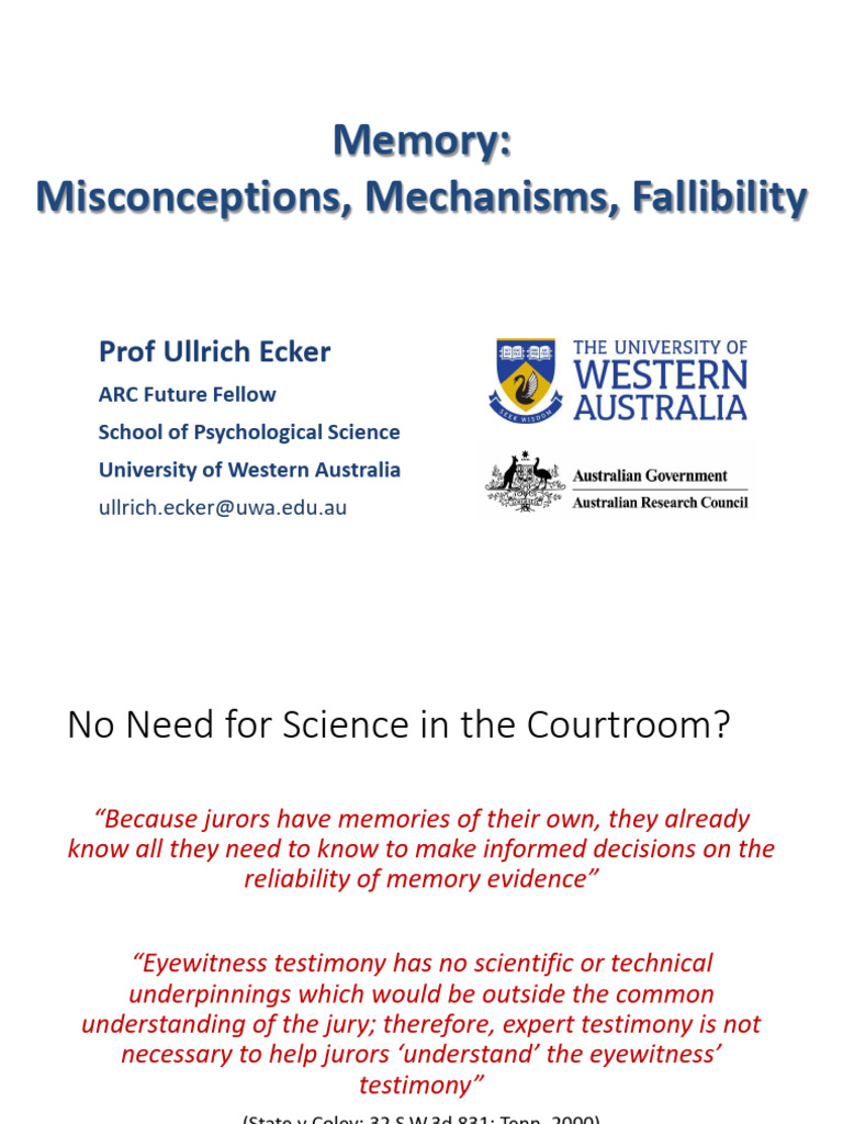 UNWA - Memory Evidence | PDF | Memory | Recall (Memory)