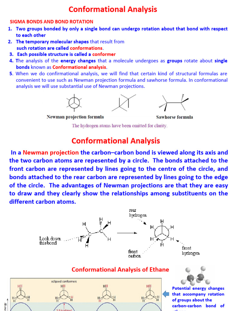 Conformational Analysis: Sigma Bonds and Bond Rotation | PDF | Conformational Isomerism ...