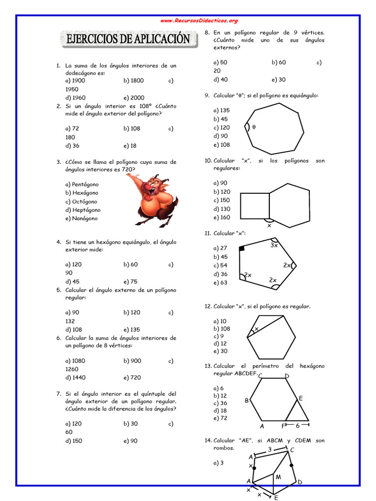 Que Es Un Poligono para Segundo de Secundaria | PDF | Formas geométricas | Geometría Convexa