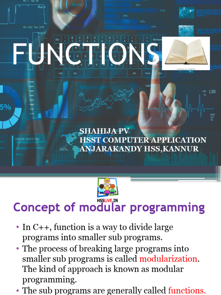 Hsslive Xii Ca CH 3 FUNCTIONS Slide Shahija New | PDF | Parameter (Computer Programming ...