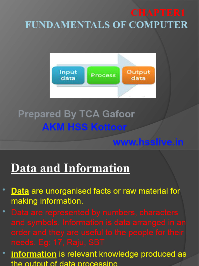 01 Fundamentals of Computer | PDF | Central Processing Unit | Computer Data Storage