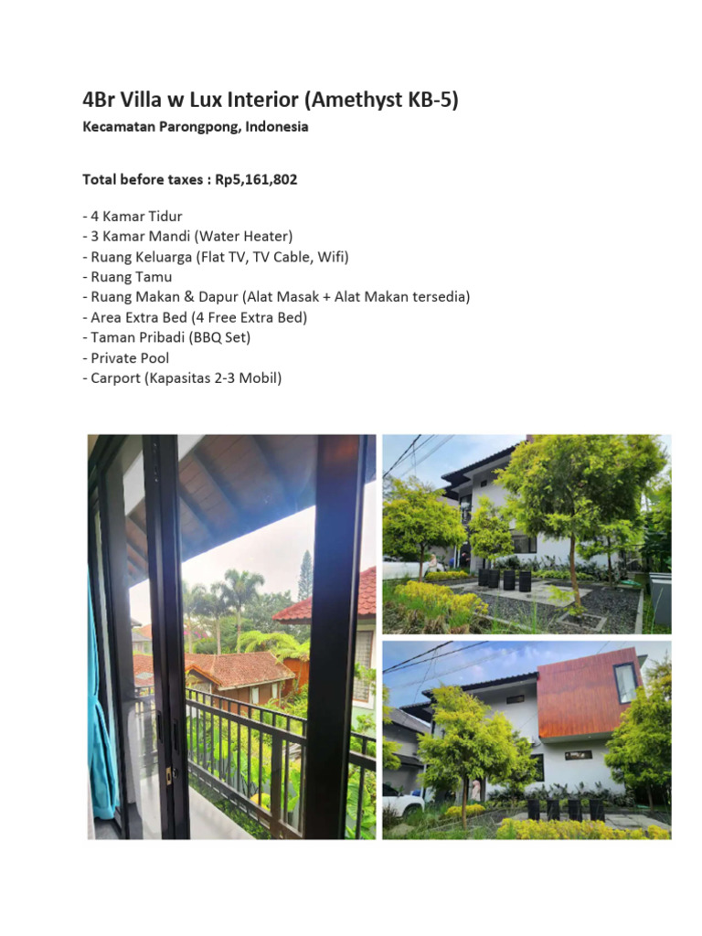 VILLA 3-5JT | PDF | Hospitality Industry
