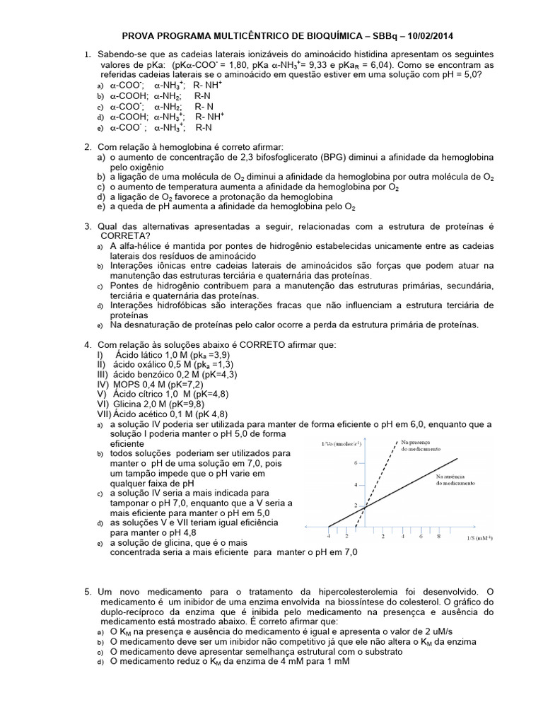 Modelo de Prova de Conhecimentos Gerais 2014 | PDF | RNA | Mitocôndria