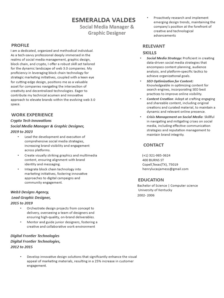 HENRY CV | Download Free PDF | Digital Marketing | Social Media