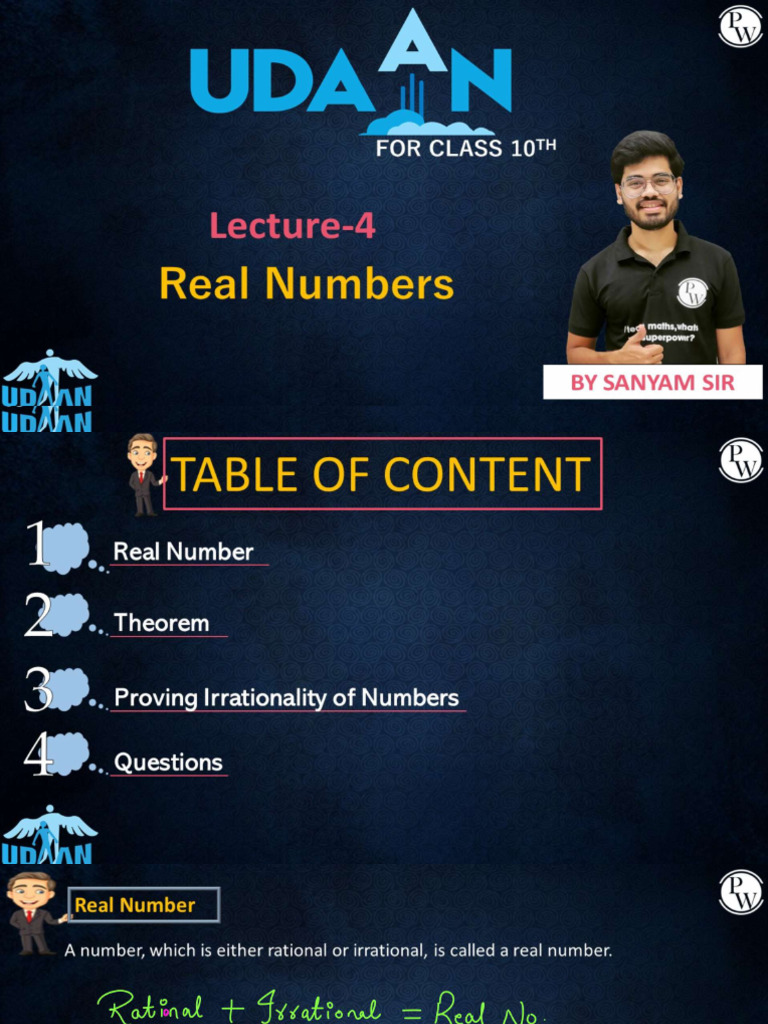 Real Numbers 04 - Class Notes | PDF