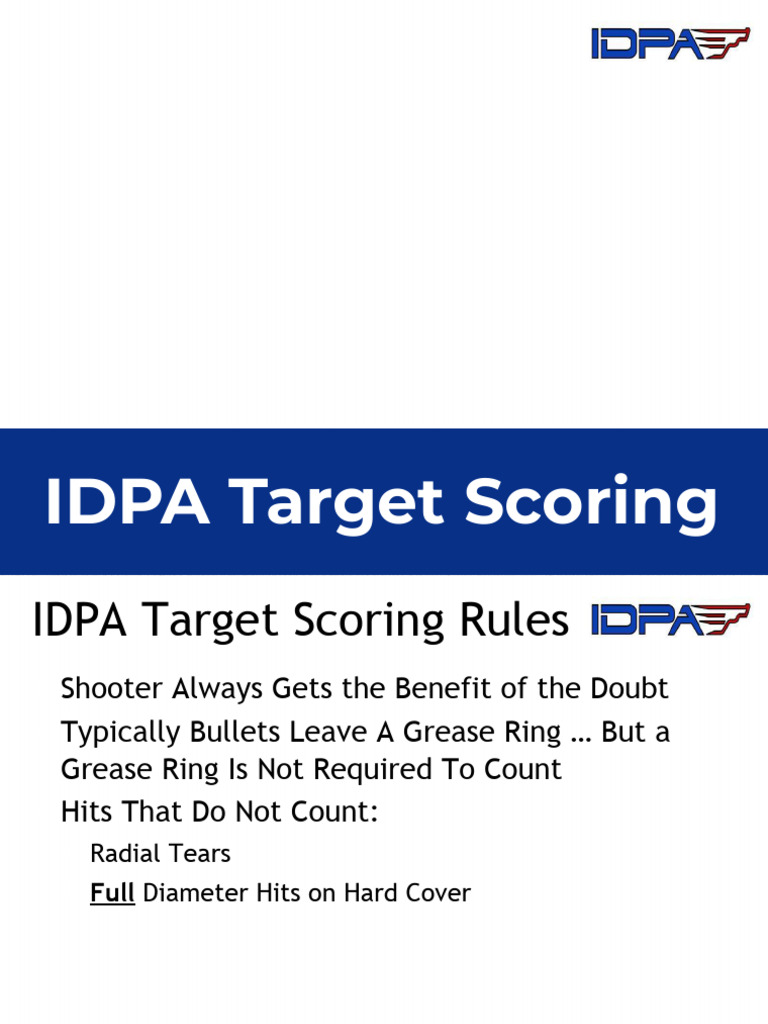 IDPA Target Scoring | PDF | Flight | Ballistics