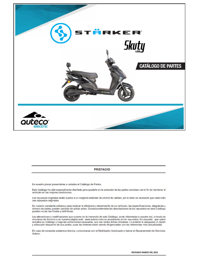 Manual de Partes Skuty Led | PDF | Eje | Tecnologías automotrices