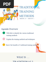 Chapter 7 Traditional Training Methods | PDF | Lecture | Behavioural Sciences