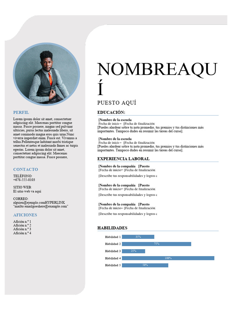 Modelo de Curriculum | PDF | Crecimiento personal y profesional