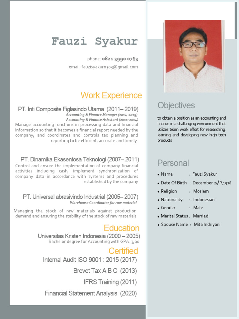 Aplication Resume 2024 | PDF | Accounting | Business Economics