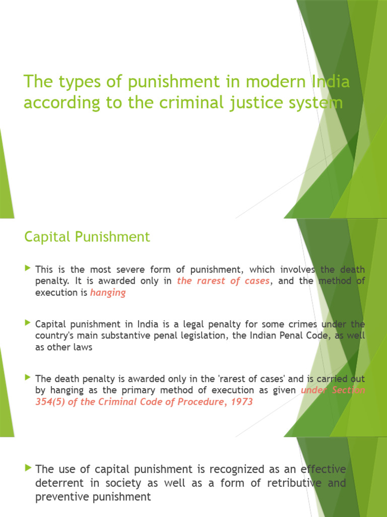 Punishment Types in India's Justice System | PDF | Parole | Probation