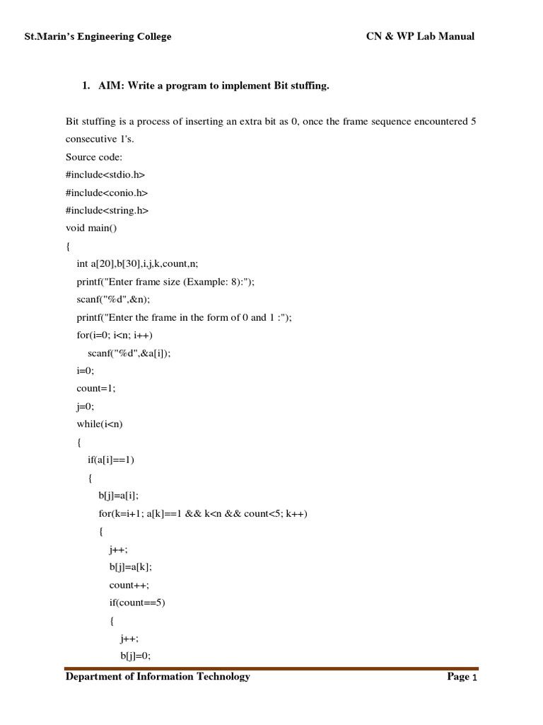 CN&WP Lab Manual | PDF | Network Congestion | Software Engineering