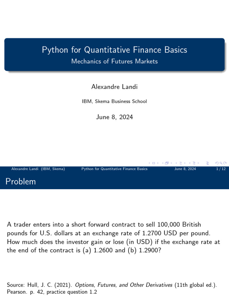 Python For Quantitative Finance Basics | PDF | Futures Contract ... Python For Quantitative Finance Basics | PDF | Futures Contract ...