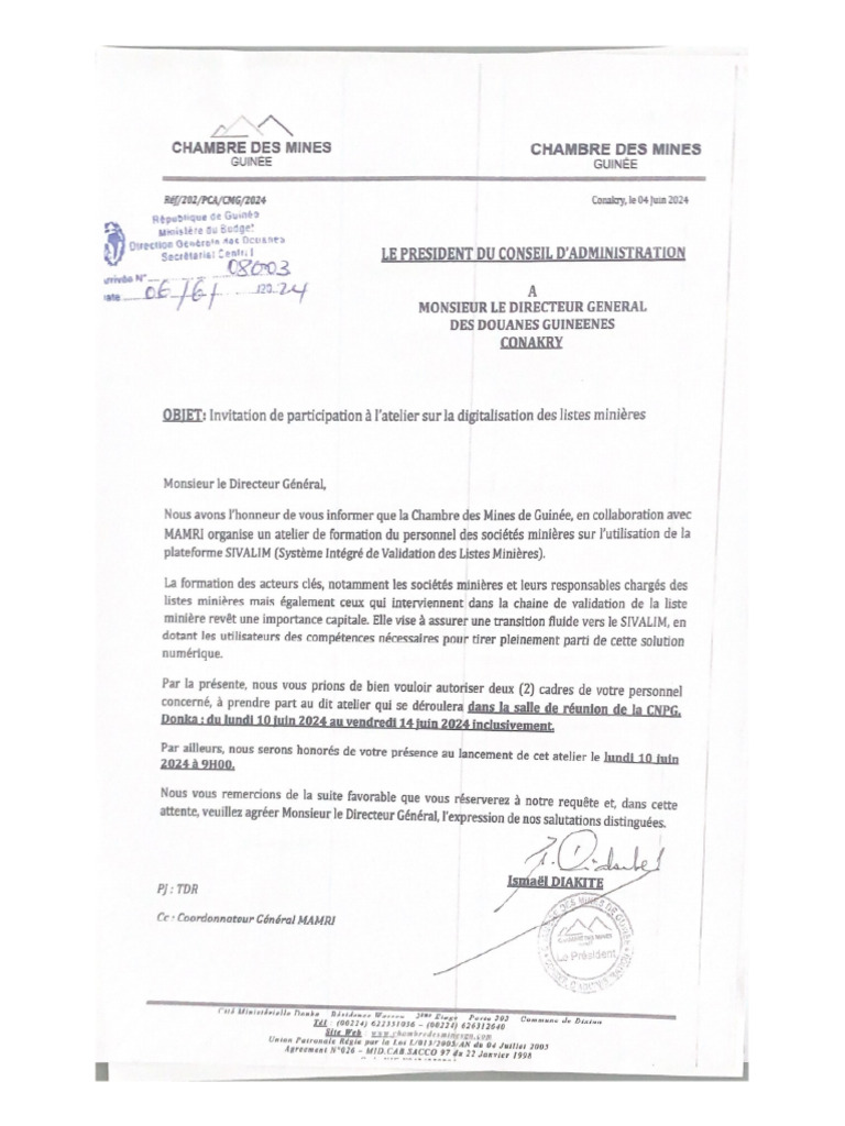 Lettre Douanes | PDF