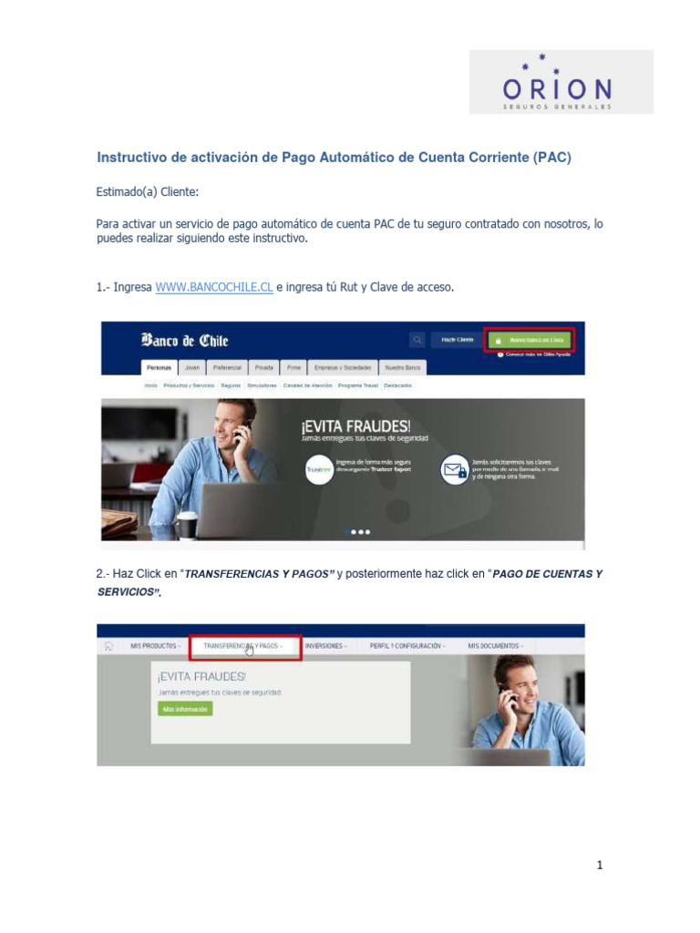 Banco de Chile (Inscripcion Pac) | PDF