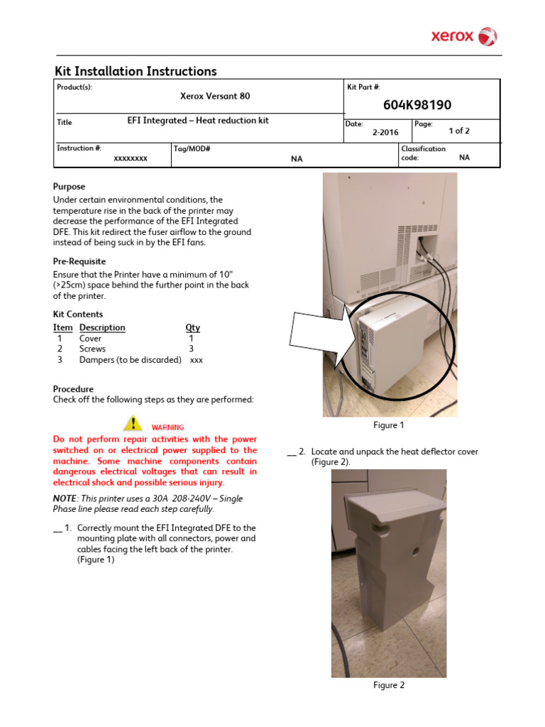 EFI Integrated Heat deflector kit_revB | Download Free PDF | Equipment ...
