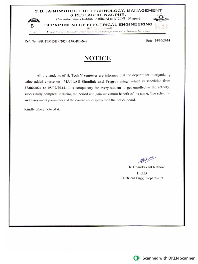 Notice Value Added Course | PDF