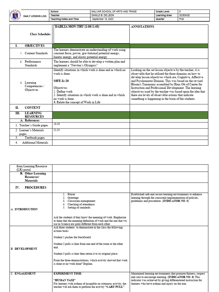 Cot 1ST Quarter | PDF | Learning | Behavior Modification
