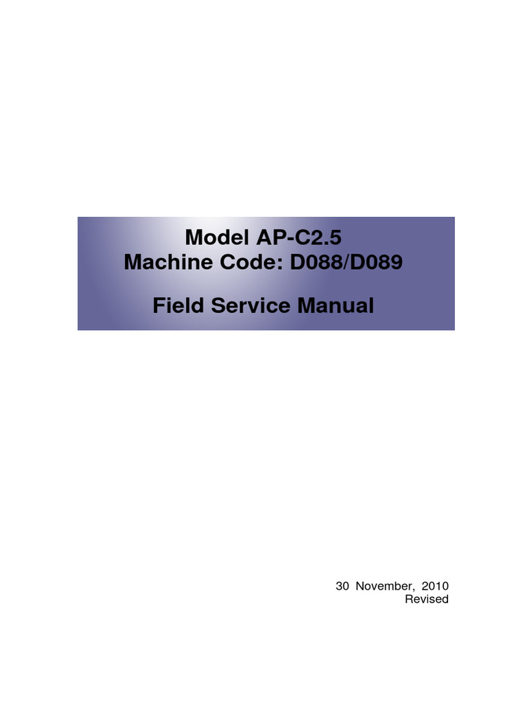 Ap-C2.5 FSM en Final Rev1 140111 | PDF | Image Scanner | Photocopier