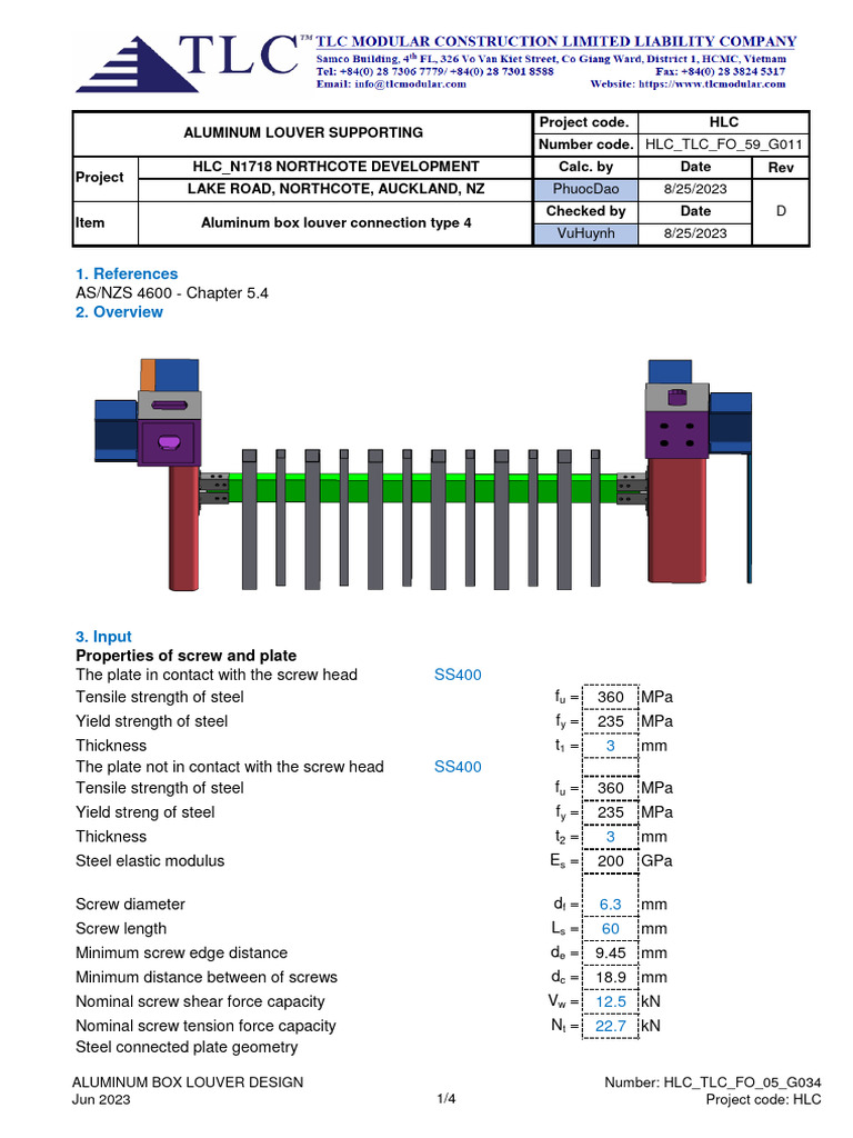 HLC - TLC - Fo - 59 - G011 - Aluminum Box Louver Connection Type 4 ...