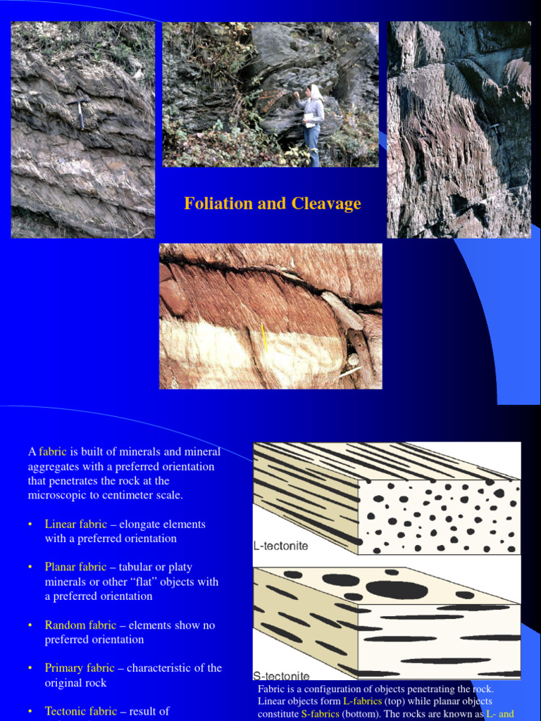 Understanding Foliation and Cleavage in Rocks | PDF | Petrology | Rocks