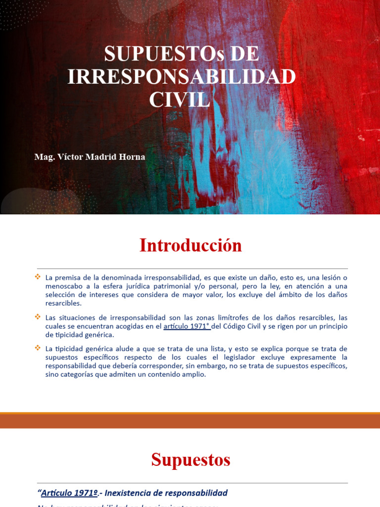 Supuestos de irresponsabilidad | PDF | Mandato | Estado (política)