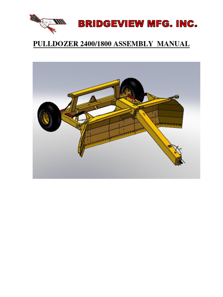 Pulldozer 2400 1800 Assembly Manual | PDF | Electrical Connector | Axle