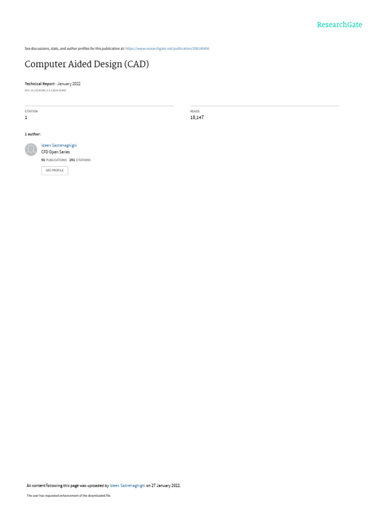 Computer Aided Design (CAD) : January 2022 | PDF | Computer Aided Design | Computing