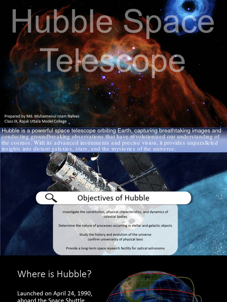 Hubble Space Telescope Powerpoint Presentation PDF | PDF | Hubble Space Telescope | Exoplanet