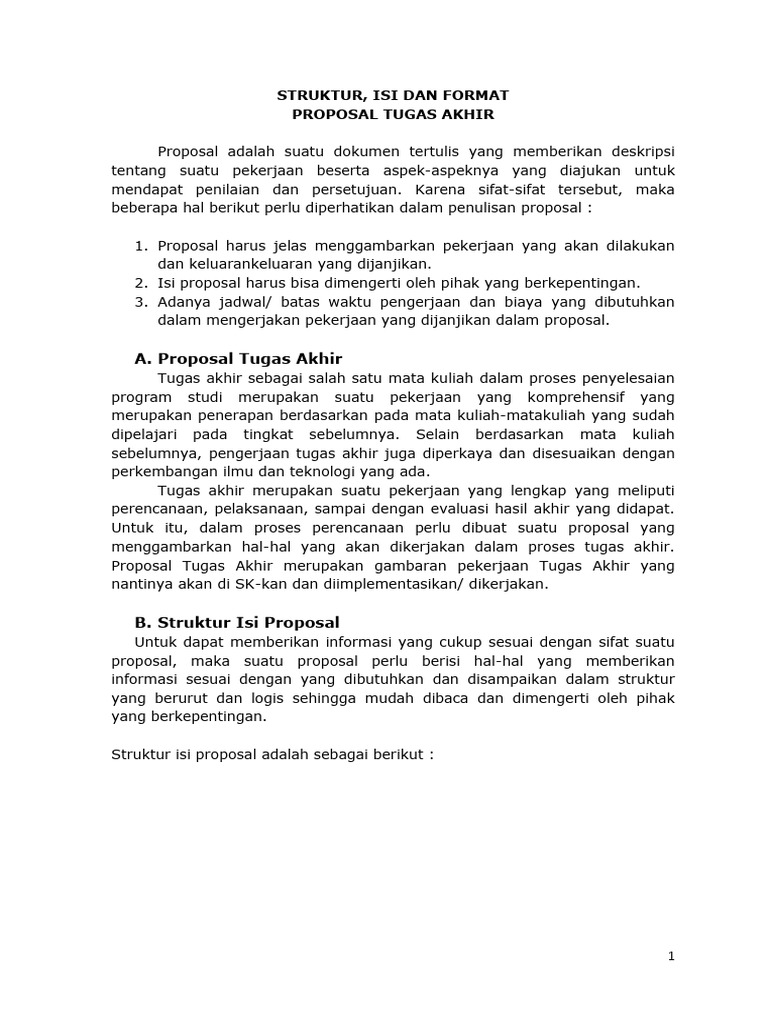 Struktur Proposal | PDF