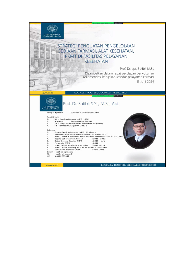 Prof. Dr. Apt. Satibi, MSi-Strategi Penguatan Pengelolaan Sediaan ...