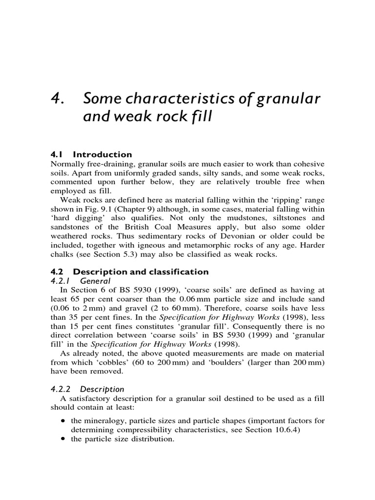 Characteristics of Granular Fill | Download Free PDF | Silt | Sand