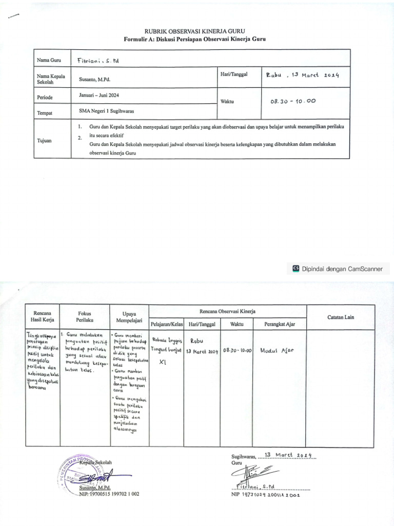 Persiapan Observasi - FITRIANI | PDF