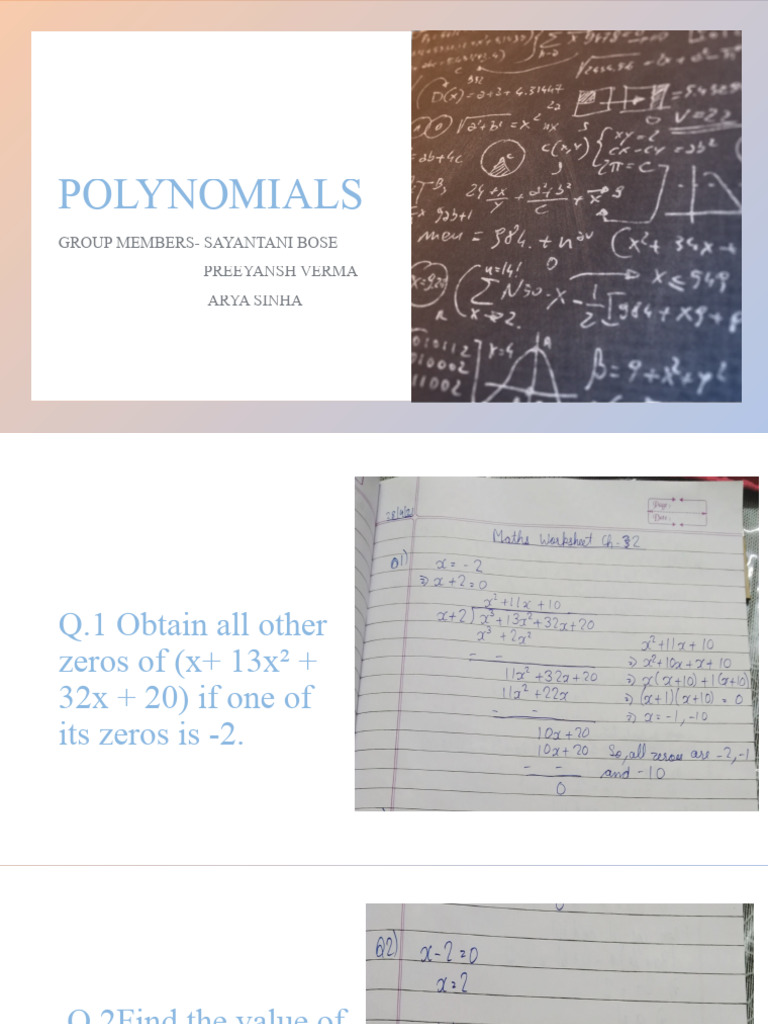 Polynomials Pdf