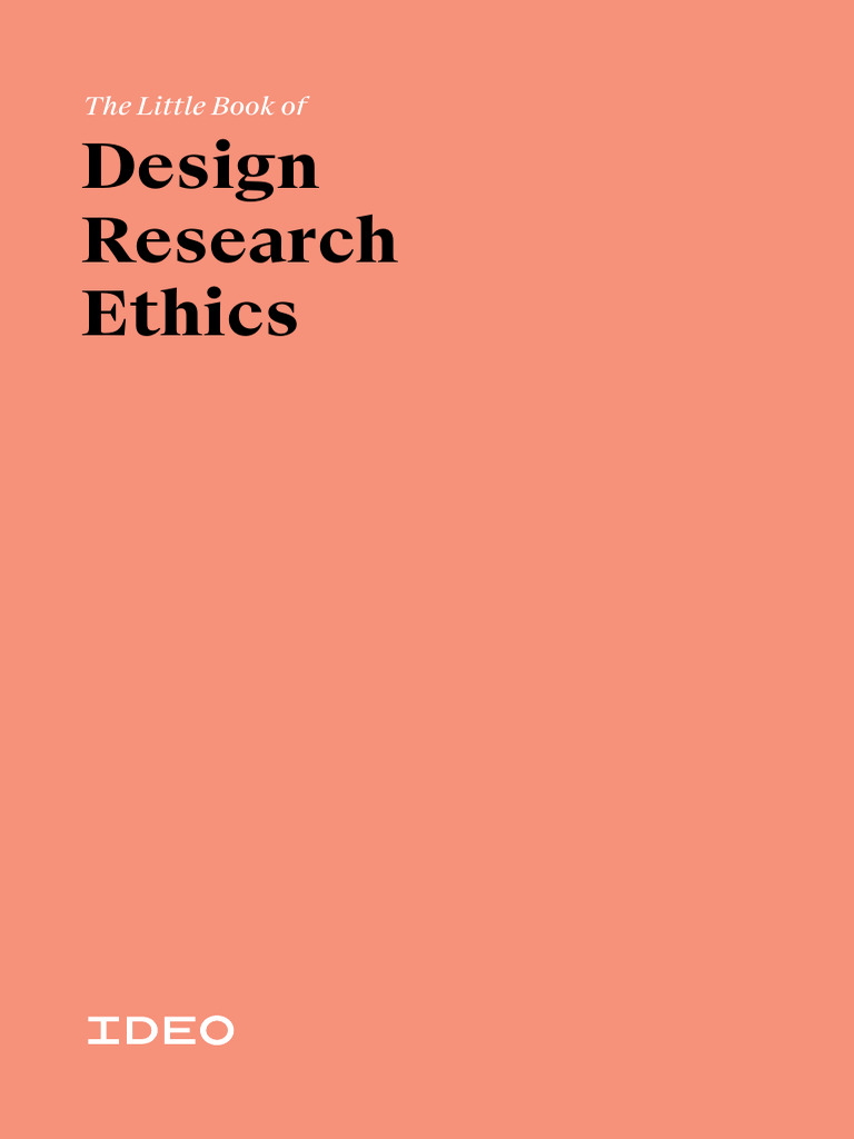 Design Research Ethics Guide 2nd Edition | PDF | Expert | Social Media