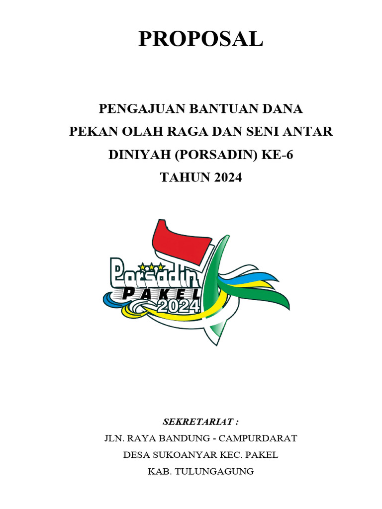 Logo PORSADIN 2025 dan Proposal Dana | PDF | Ilmu Sosial