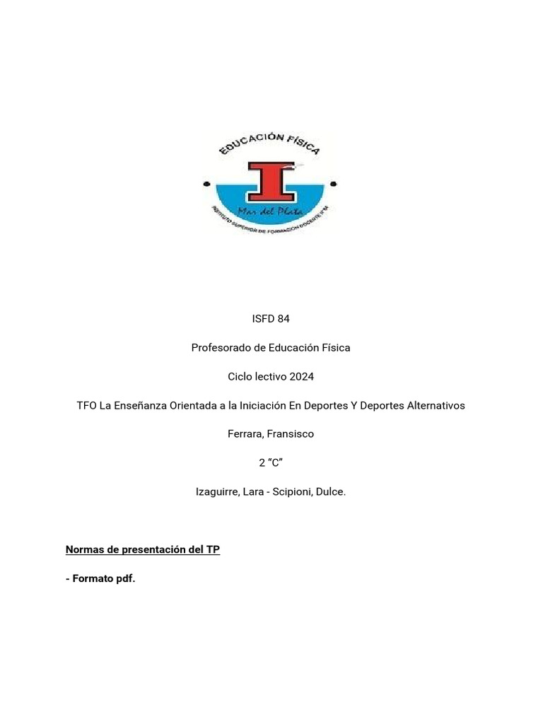 TP 1 Tfo ID | PDF | Deportes