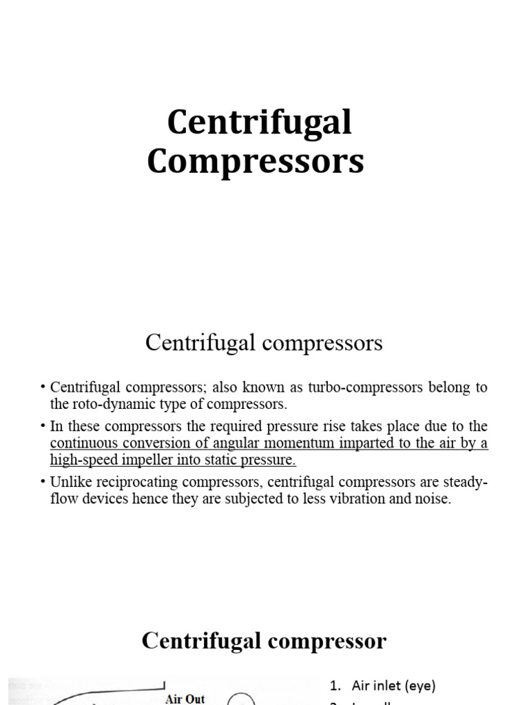 Centrifugal Compressor Full | PDF | Continuum Mechanics | Applied And ...