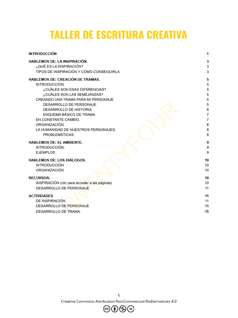 Taller de Escritura Creativa V2 | PDF | Las emociones