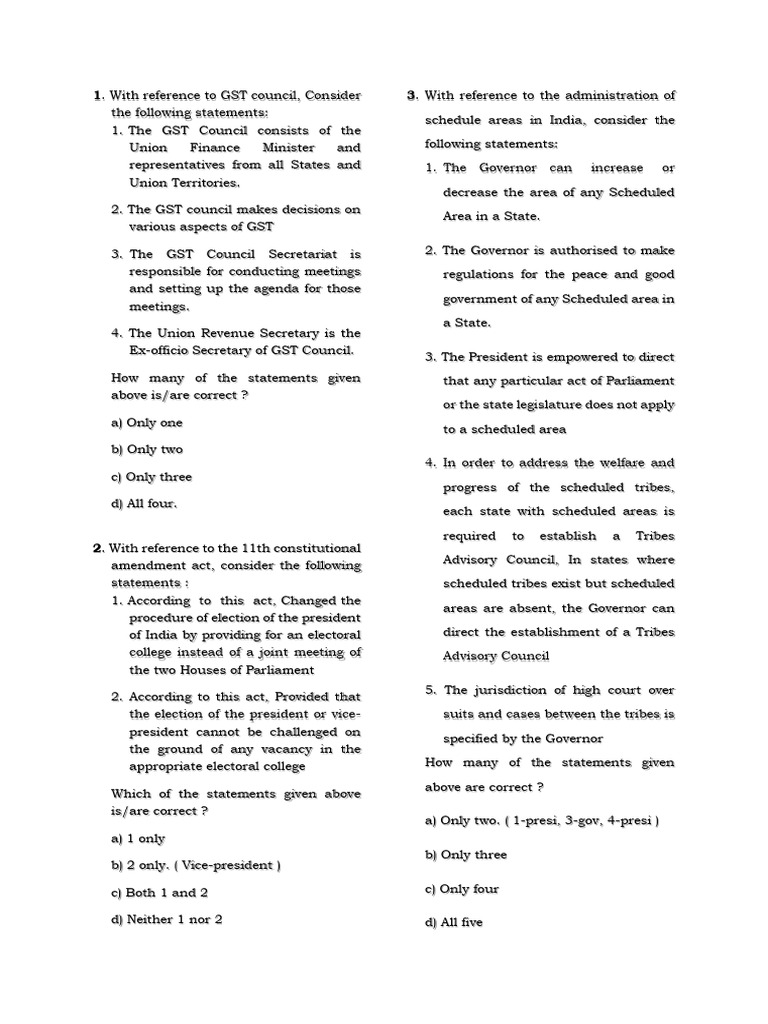 GST Council and Constitutional Amendments | PDF | United States House ...