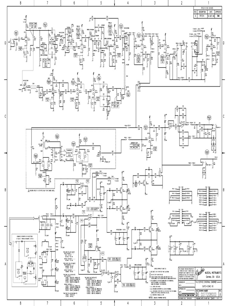 Fender Super Sonic 60 Head Schematic Rev A | PDF