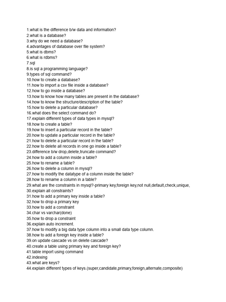 sql mct questions | Download Free PDF | Relational Database | Databases sql mct questions | Download Free PDF | Relational Database | Databases