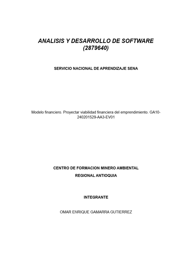 Modelo Financiero GA10 240201529 AA3 EV01 | PDF Modelo Financiero GA10 240201529 AA3 EV01 | PDF