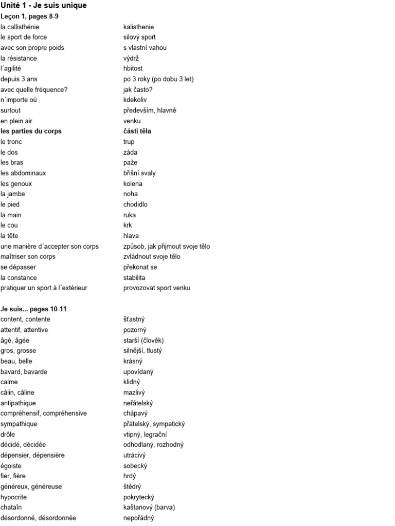 En Vrai A2 - Vocabulaire | PDF