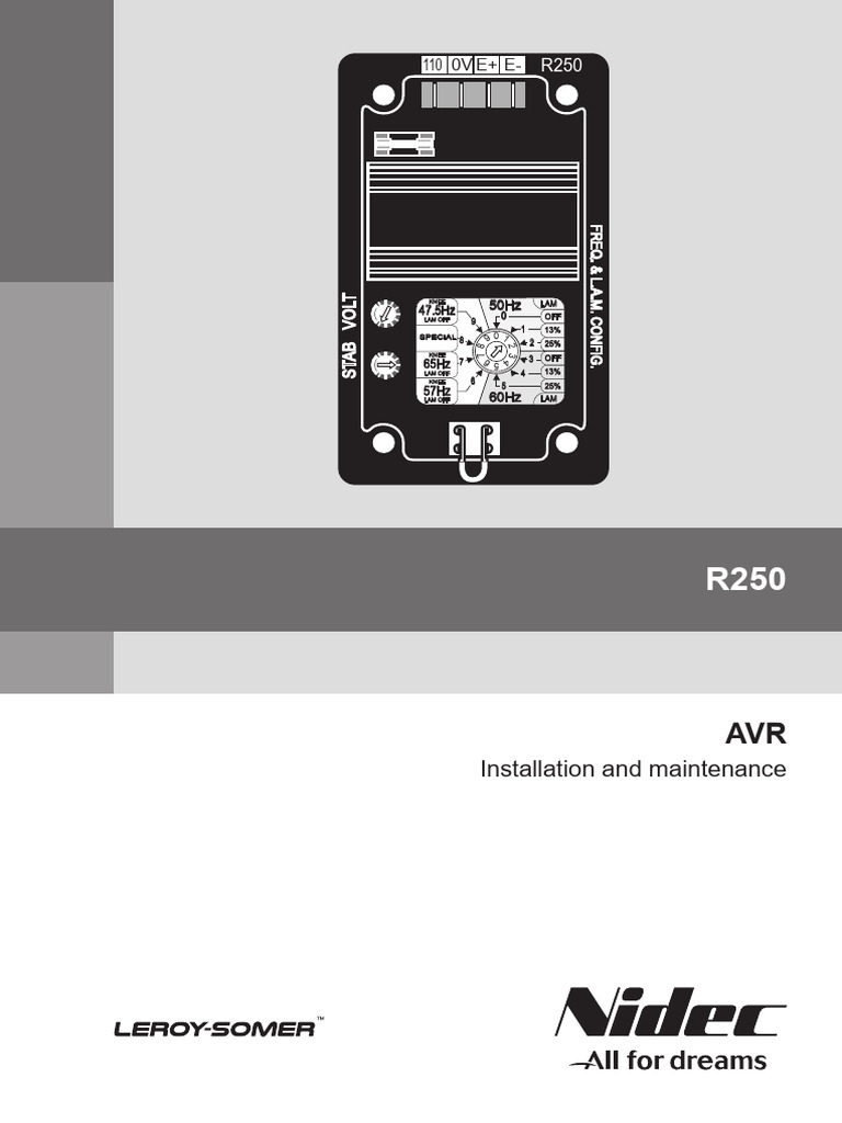 R250 Avr | PDF | Electrical Equipment | Power (Physics)